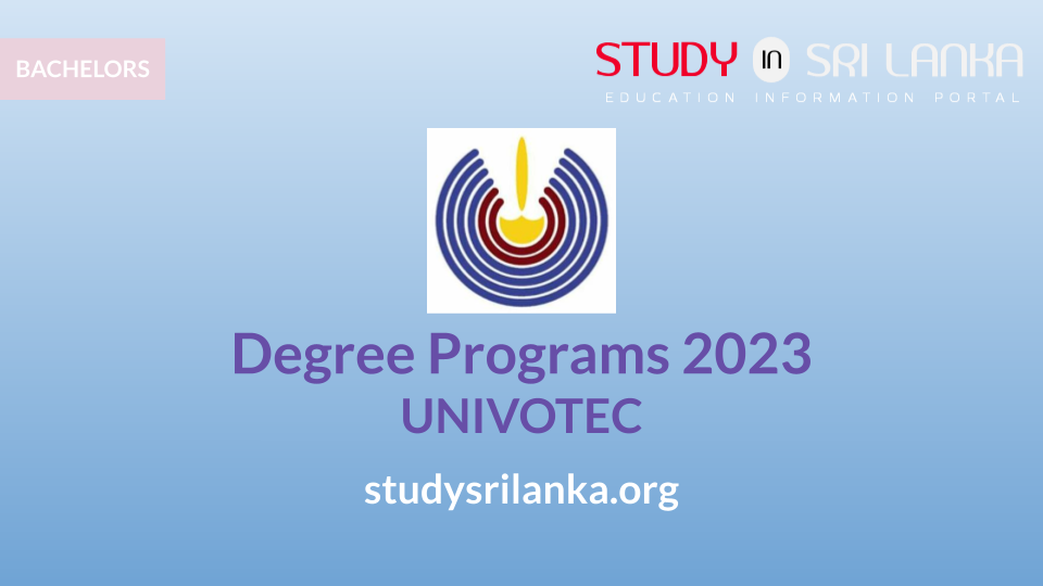 Degree Programmes - UNIVOTEC - 2023 Degree Programmes - UNIVOTEC - 2023