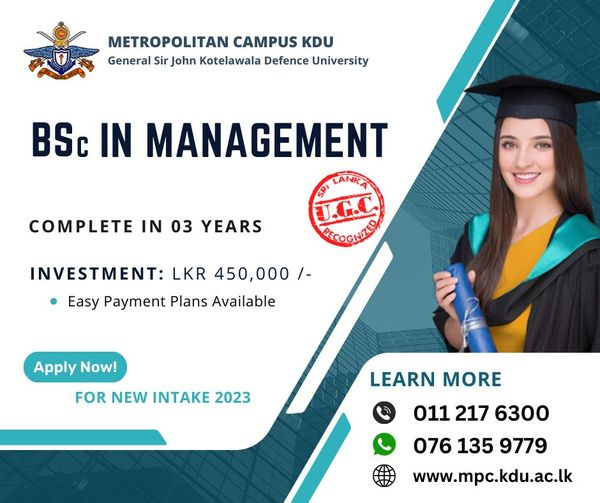 BSc in Management - KDU - 2023