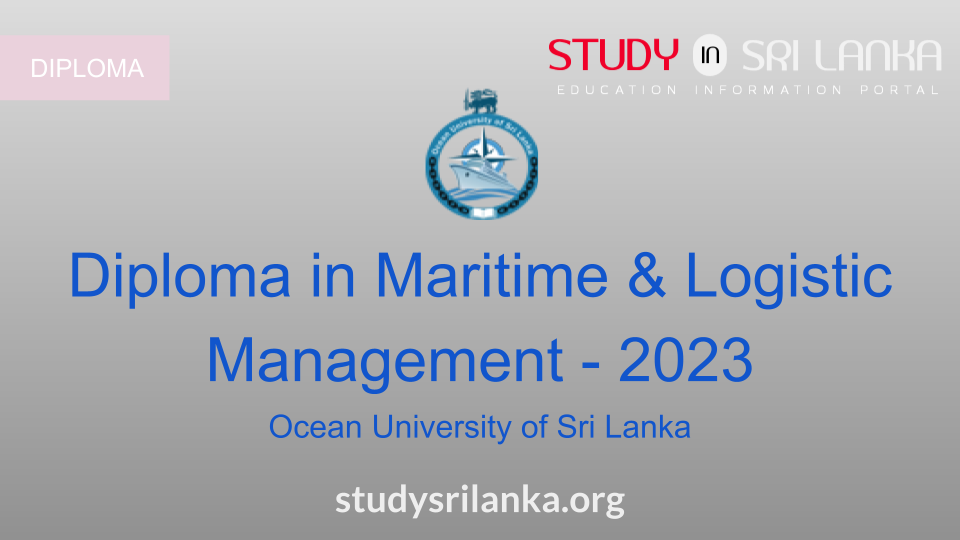 Diploma in Maritime Logistics & Management - OCUSL - 2023