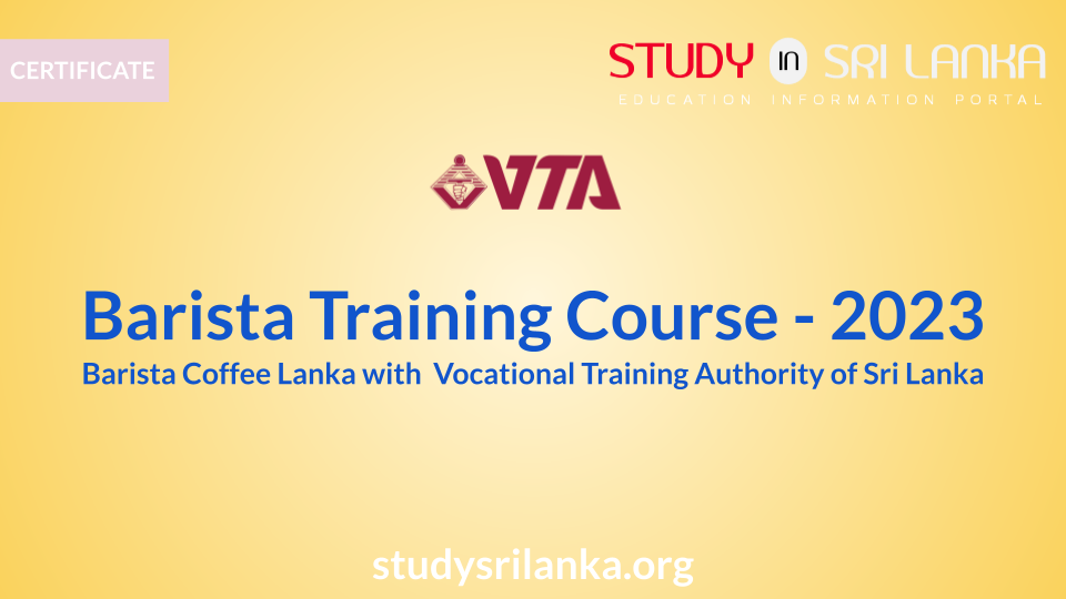 Barista Training Course - VTA - 2023 Barista Training Course - VTA - 2023