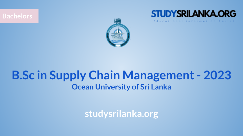 BSc in Supply Chain Management - Ocean University - 2024