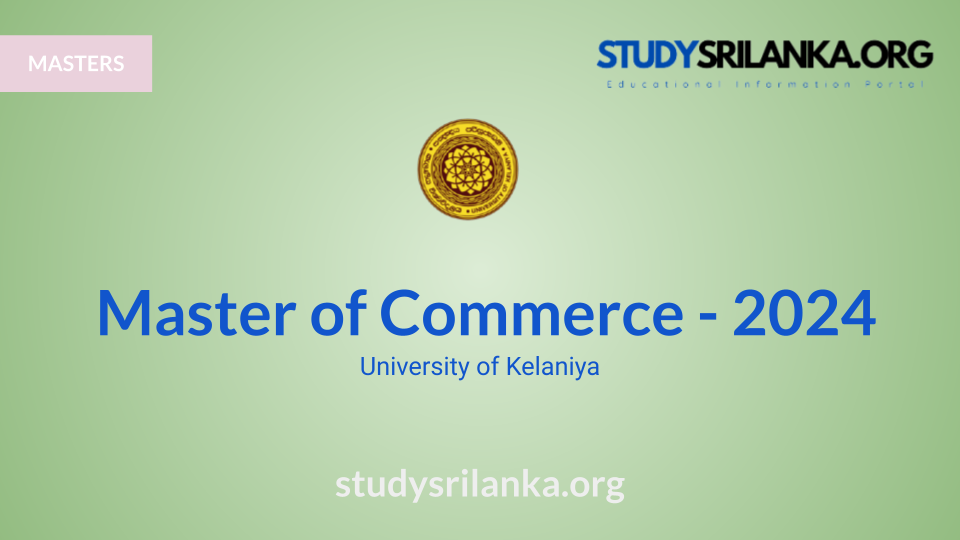 Master of Commerce - UoK - 2024