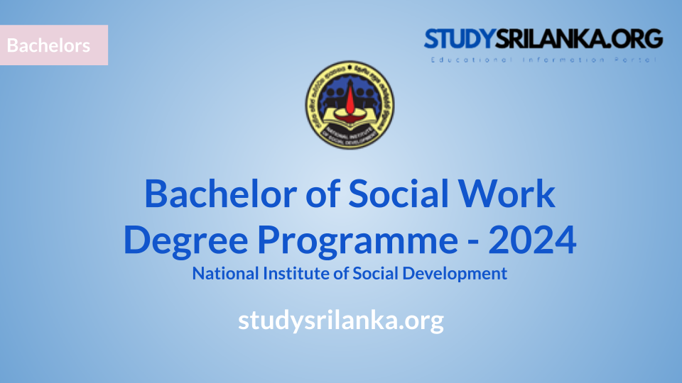 Bachelor of Social Work Degree Programme - NISD - 2024