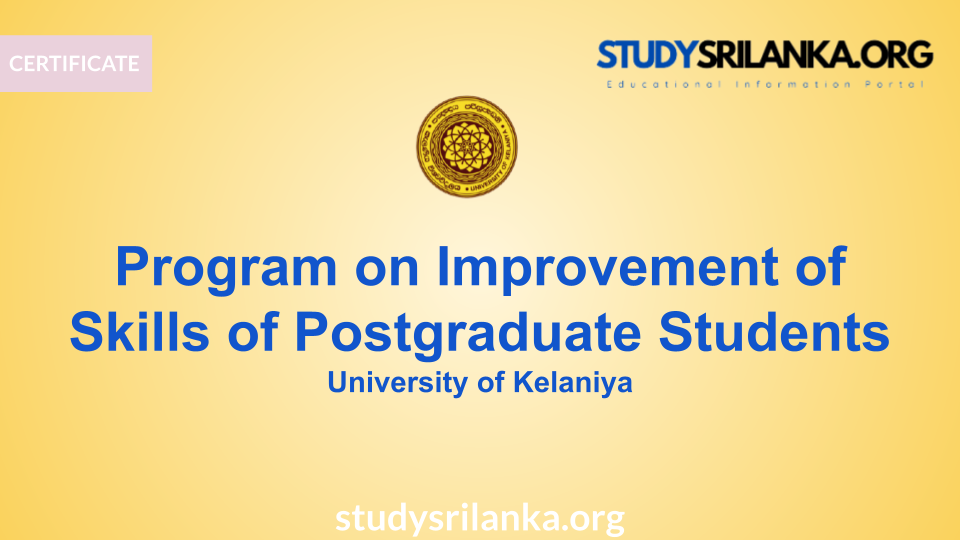 Program on Improvement of Skills - UoK - 2024