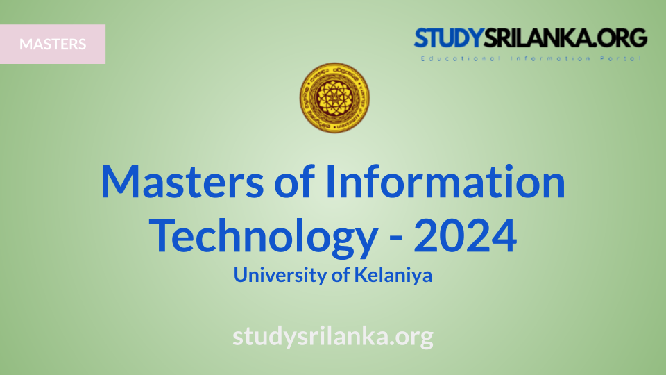 Master of Information Technology - UOK - 2024