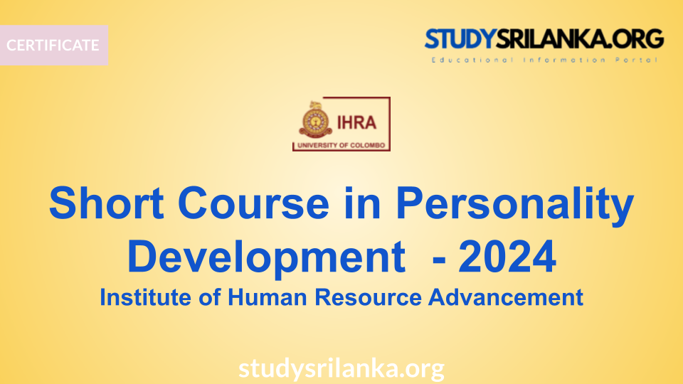 Short Course in Personality Development - IHRA - 2024
