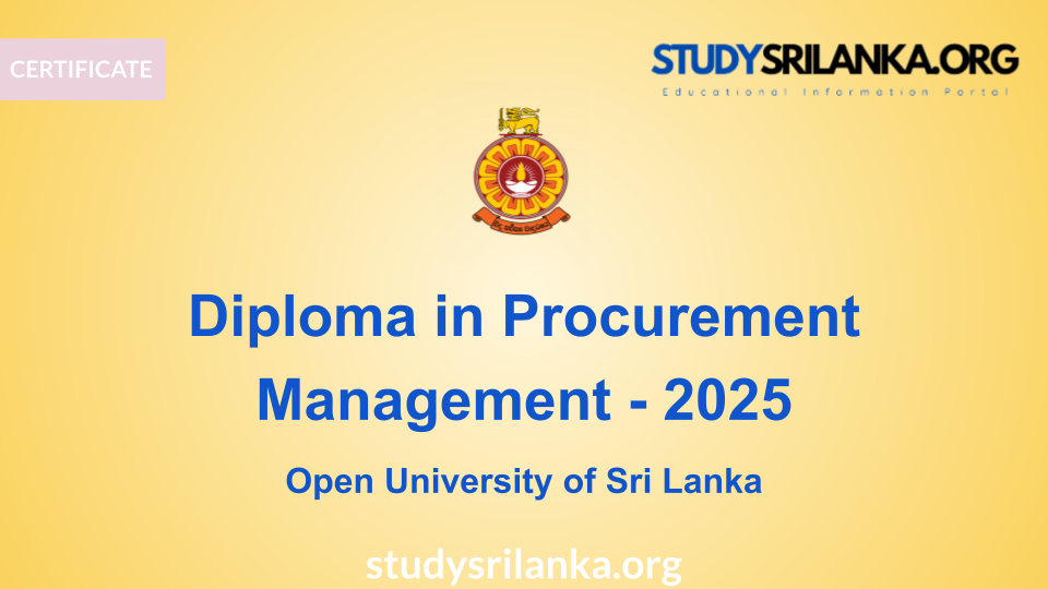Diploma in Procurement Management - IHRA - 2025