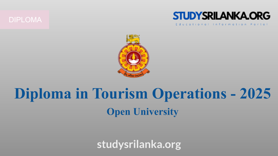 Diploma in Tourism Operations - OUSL - 2025